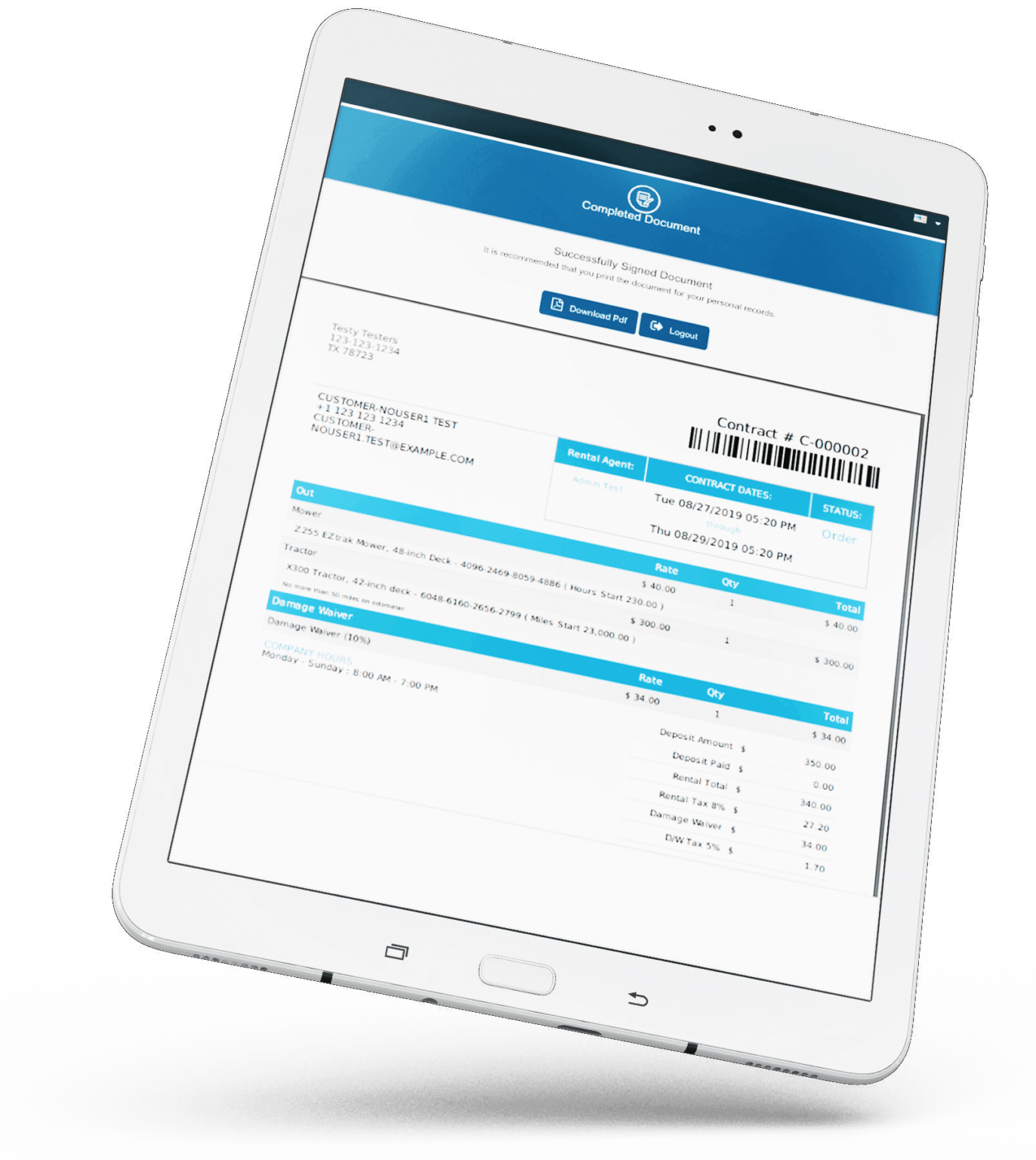 Rental eSign | Additional Apps | Point of Rental Software